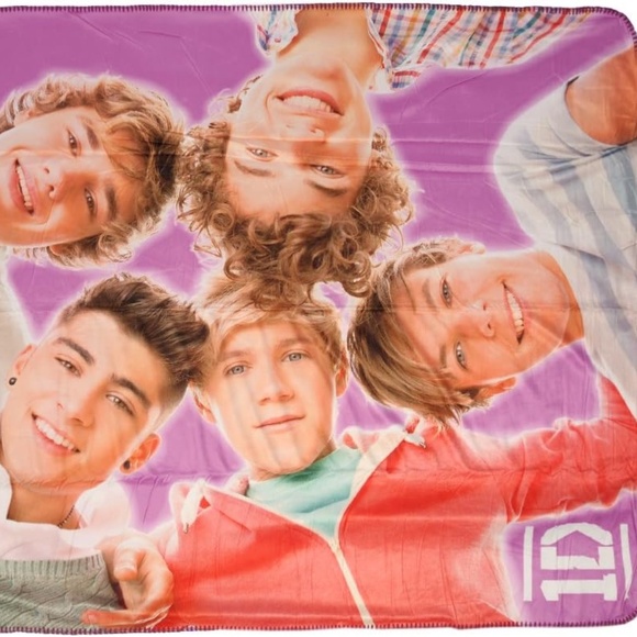 Bedding | One Direction Plush Throw 5 X 60 Blanket Boy Band Global ...